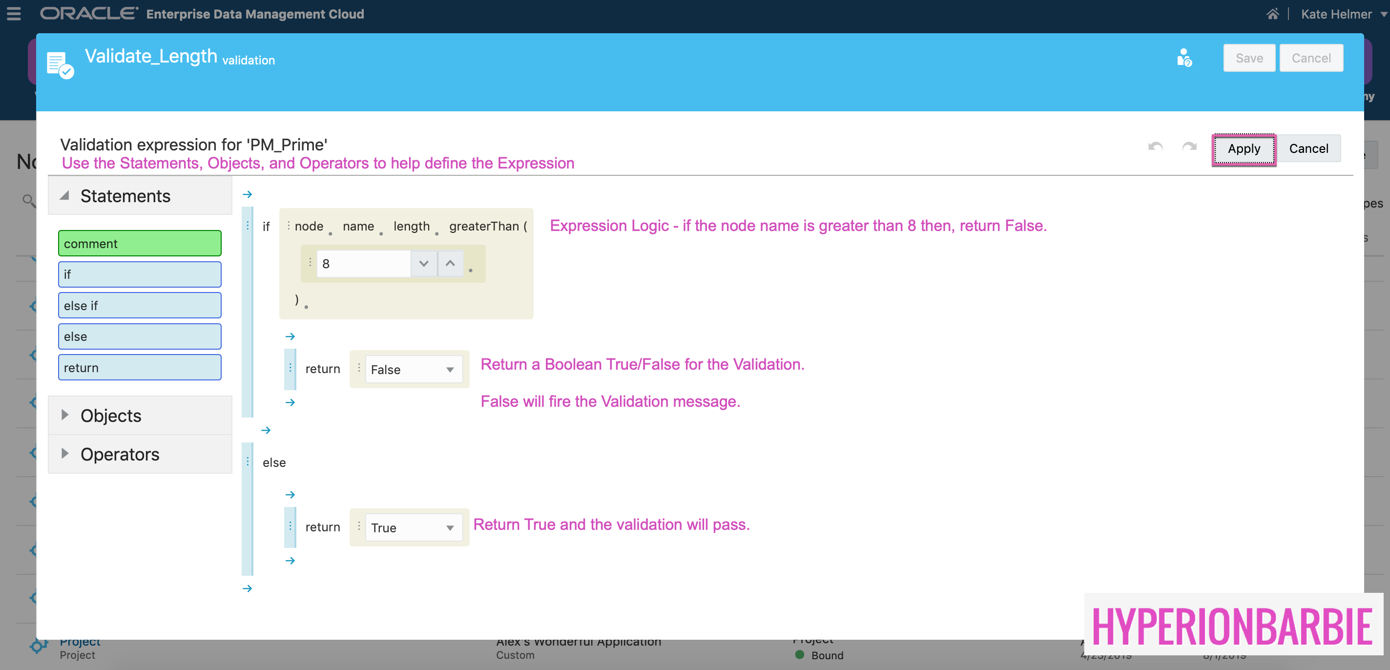 Building EDMCS Custom Validations (19.12)