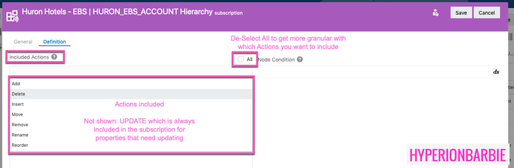 Working with EDMCS Subscriptions