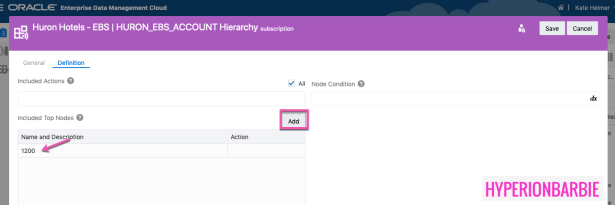 Working with EDMCS Subscriptions